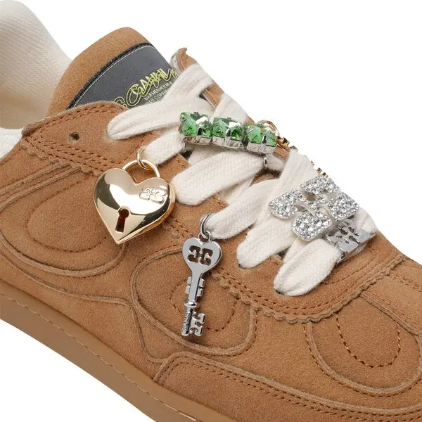 GANNI Embellished Lace-up Sneakers