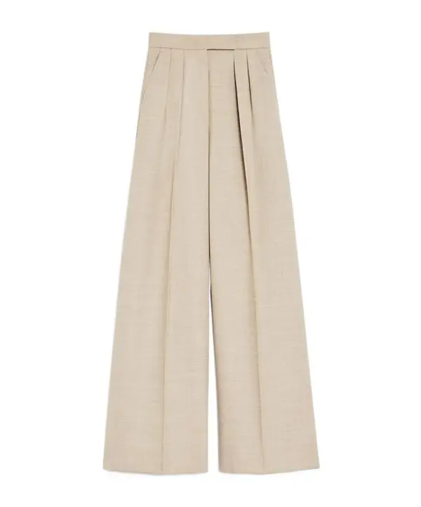 Max Mara Button Detailed Wide-leg Trousers