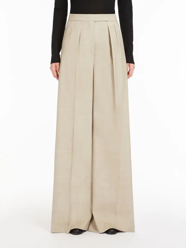 Max Mara Button Detailed Wide-leg Trousers