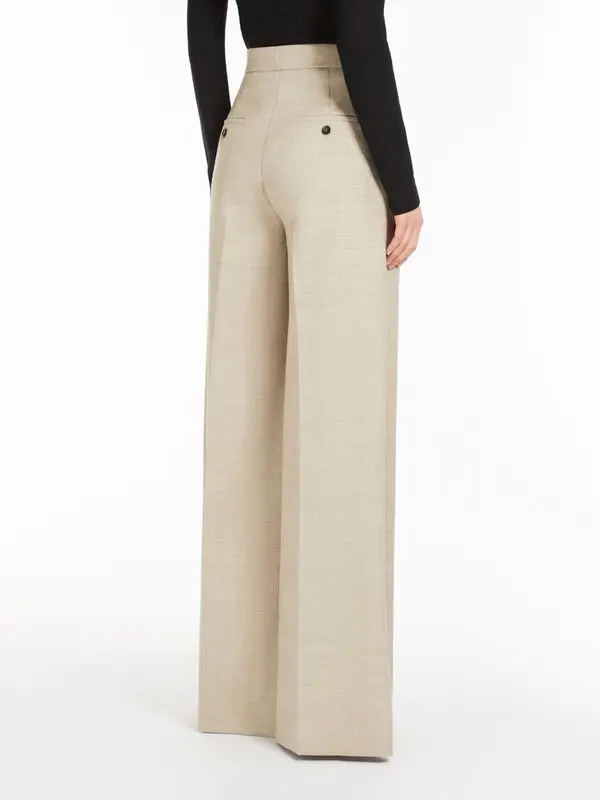 Max Mara Button Detailed Wide-leg Trousers