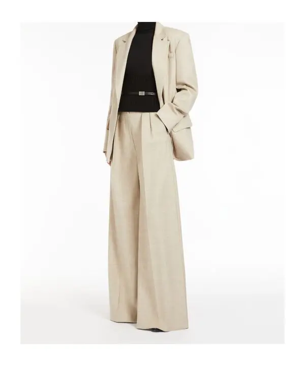 Max Mara Button Detailed Wide-leg Trousers