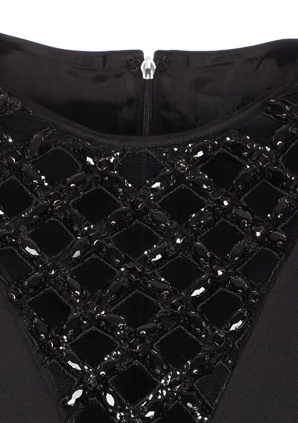 Liu Jo Sleeveless Mini Dress With Embellished Neckline