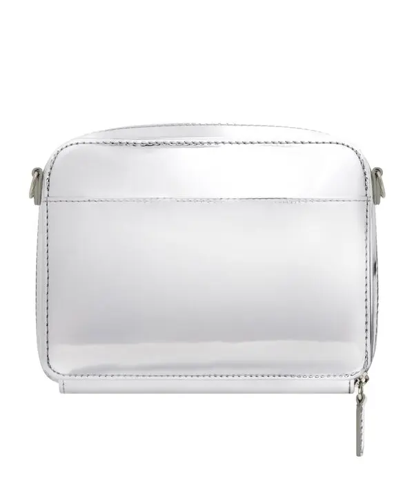 COURREGES Cloud Chained Logo Plaque Shoulder Bag - Silver