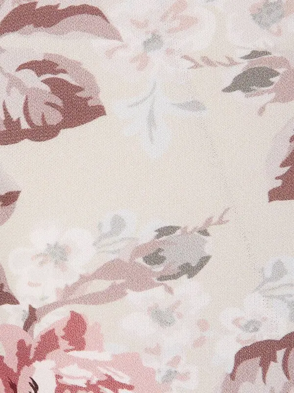 Acne Studios Floral Printed Asymmetric Long Sleeve Blouse