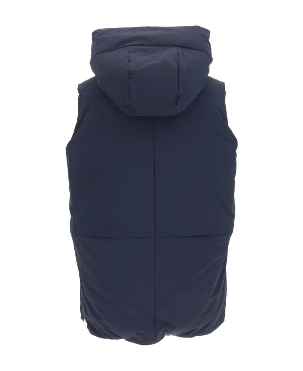 JIL SANDER Zip-up Hooded Gilet - Black
