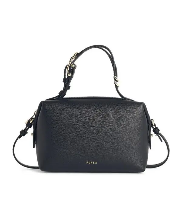 Furla Logo Detail Top Handle Bag - Black