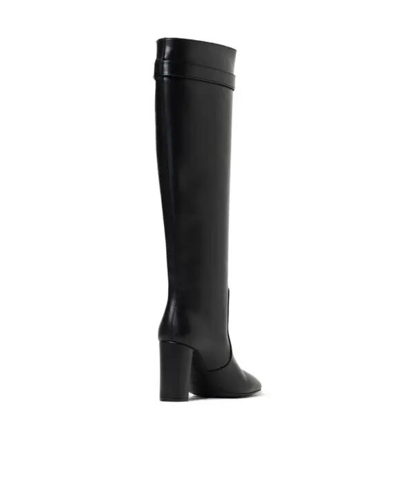 VIA ROMA 15 Knee-high Boots With Thick Heel - Black