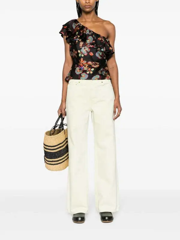 Ulla Johnson One-shoulder Vest With Ruffled Details