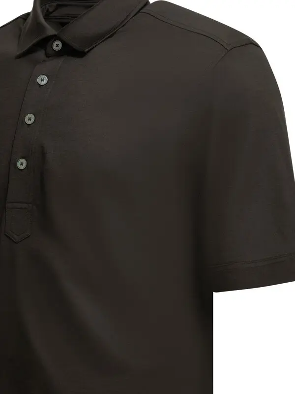 Zegna Short-sleeved Polo Shirt - Brown
