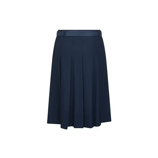 Max Mara Pleated Wool Midi Skirt