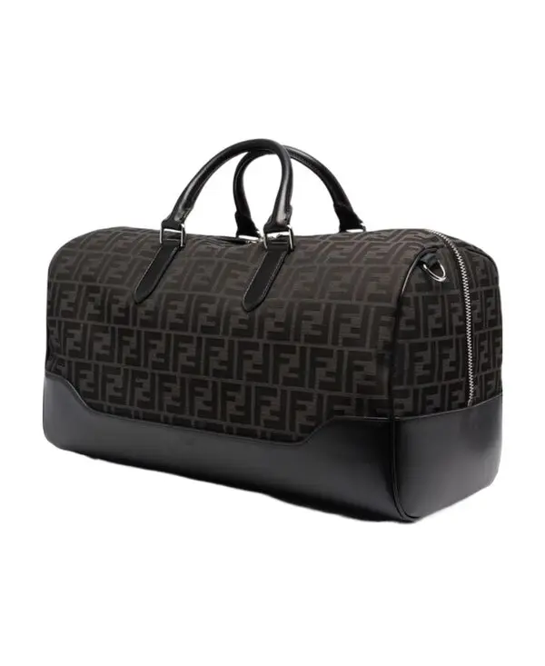 Fendi Ff Jacquard Medium Duffle Bag - Black