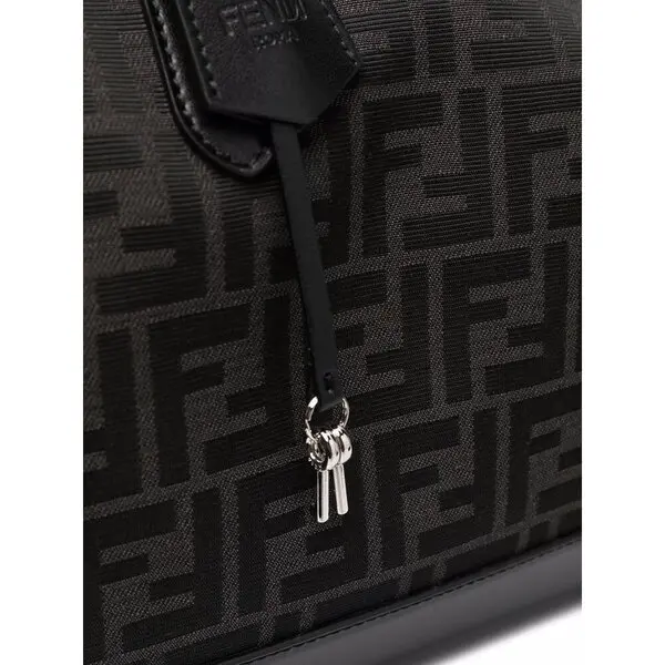 Fendi Ff Jacquard Medium Duffle Bag - Black