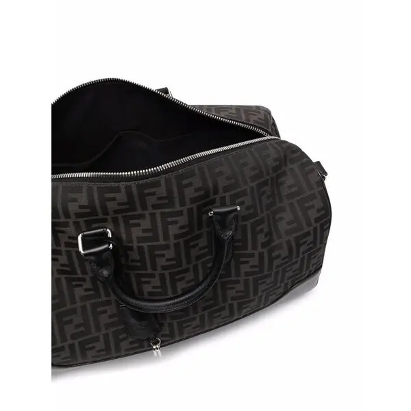 Fendi Ff Jacquard Medium Duffle Bag - Black