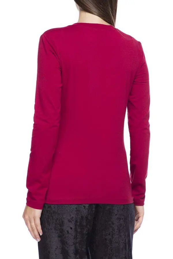 Moschino Love Heart Logo Long Sleeve T-shirt - Red
