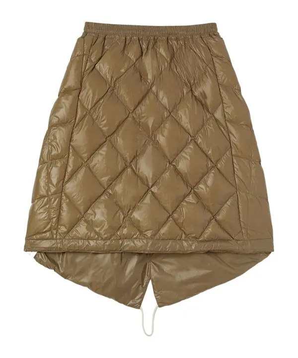 JIL SANDER Down Quilted Midi Skirt - Brown