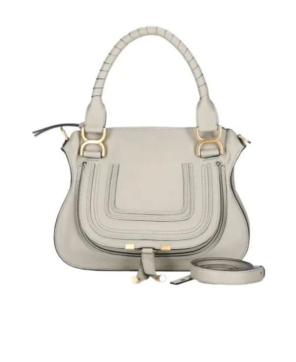 Chloé Marcie Small Suede Crossbody Bag - White