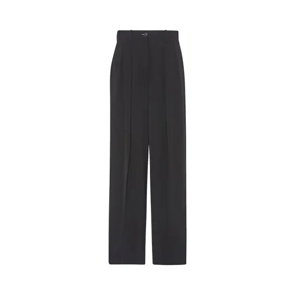 THE ROW Belt-loop Wide-leg Casual Pants - Black