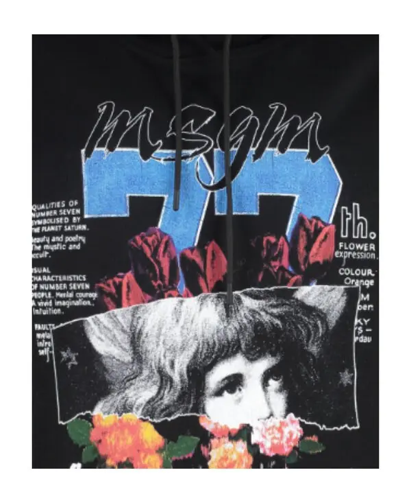 MSGM Graphic Print Hoodie