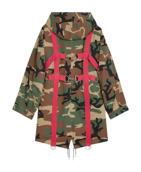Celine Camouflage Cotton Harness Parka