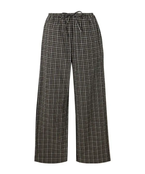 RÓHE Plaid Wide-leg Trousers