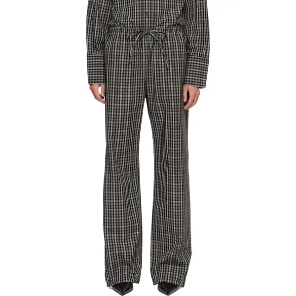 RÓHE Plaid Wide-leg Trousers