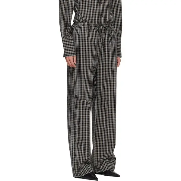 RÓHE Plaid Wide-leg Trousers