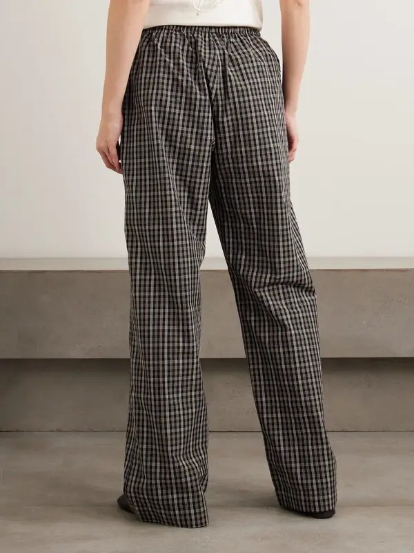 RÓHE Plaid Wide-leg Trousers