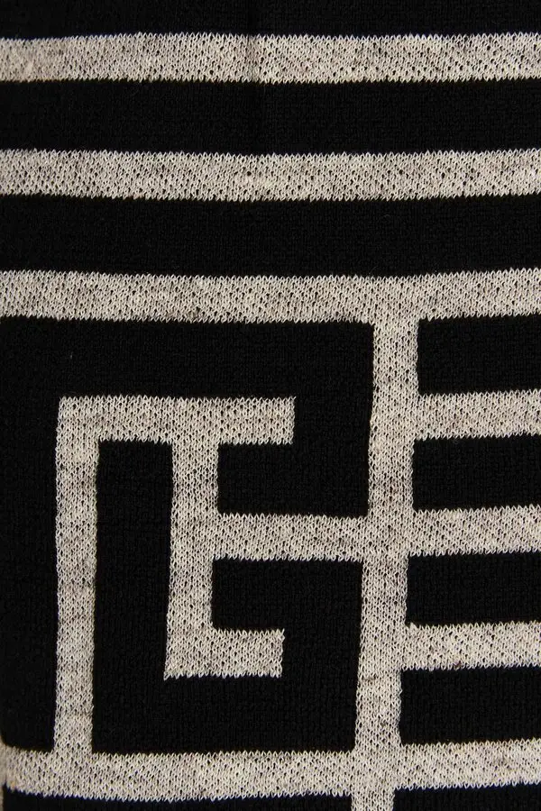 Balmain Monogram Jacquard Wool Shorts
