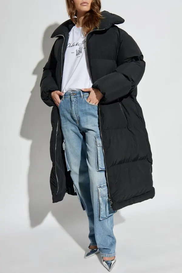 Dolce & Gabbana Quilted Zip-up Coat