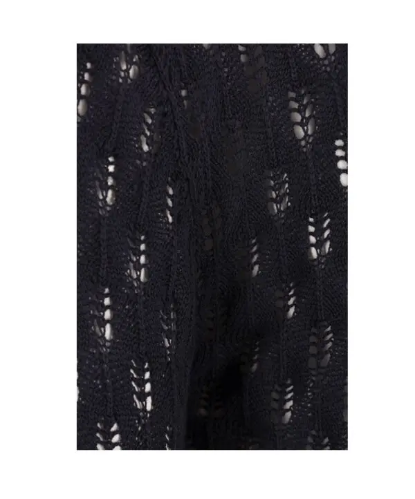 NAMACHEKO Round Neck Long Sleeve Knit Sweater With Gem Embellishment