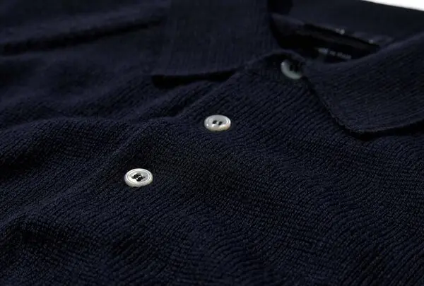 DRAKE'S LONDON Knitted Raglan-sleeve Polo Shirt