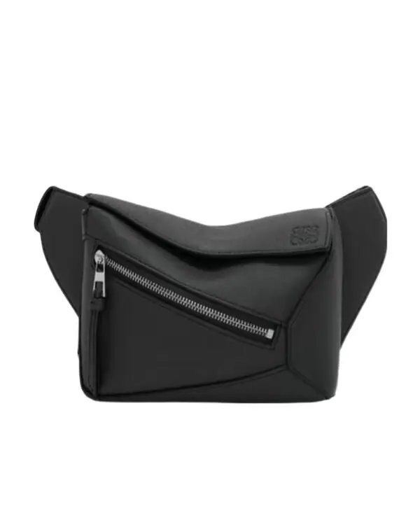 Loewe Logo Embossed Mini Puzzle Bumbag - Black