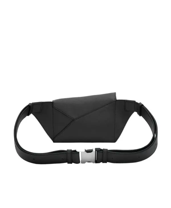 Loewe Logo Embossed Mini Puzzle Bumbag - Black