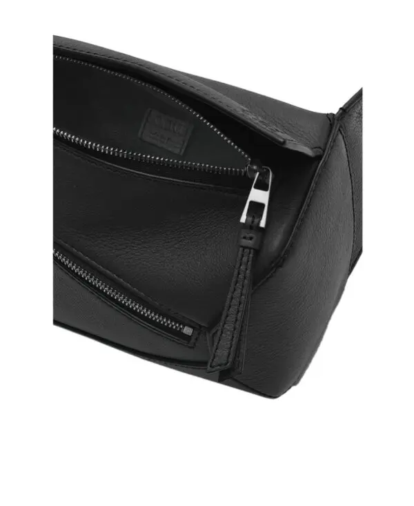 Loewe Logo Embossed Mini Puzzle Bumbag - Black