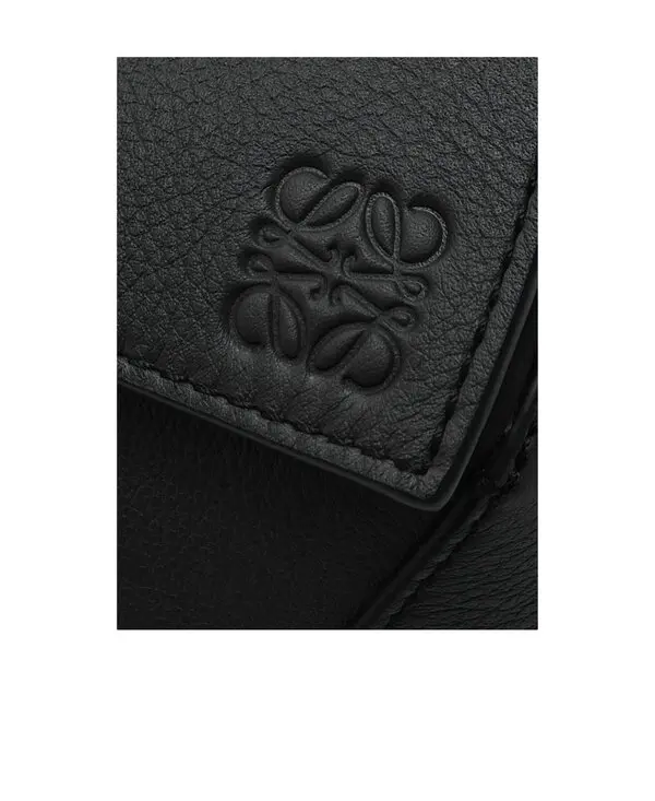 Loewe Logo Embossed Mini Puzzle Bumbag - Black
