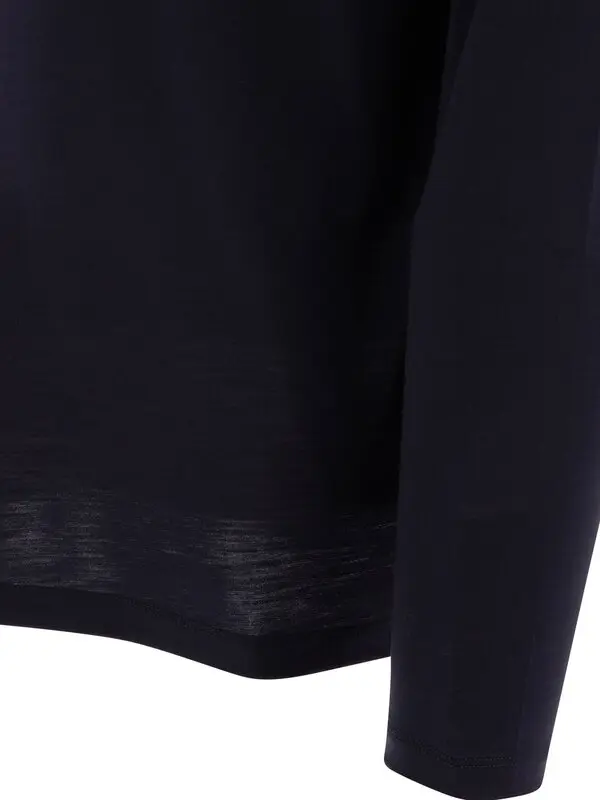 Herno Long-sleeved Crewneck Knitted T-shirt - Blue