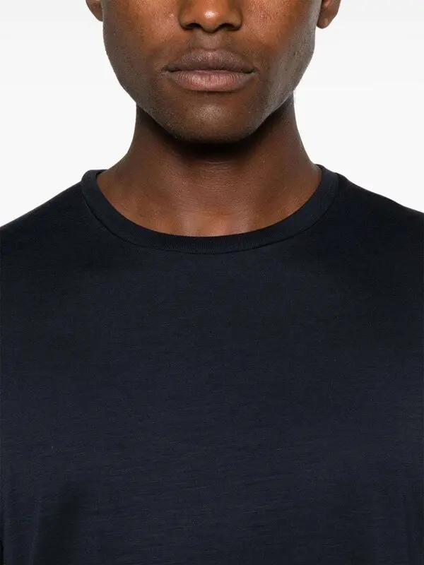 Herno Long-sleeved Crewneck Knitted T-shirt - Blue