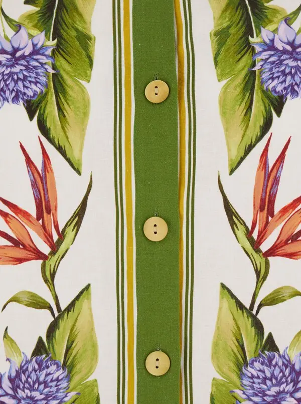 Farm Rio Botanical Print Button-up Shirt