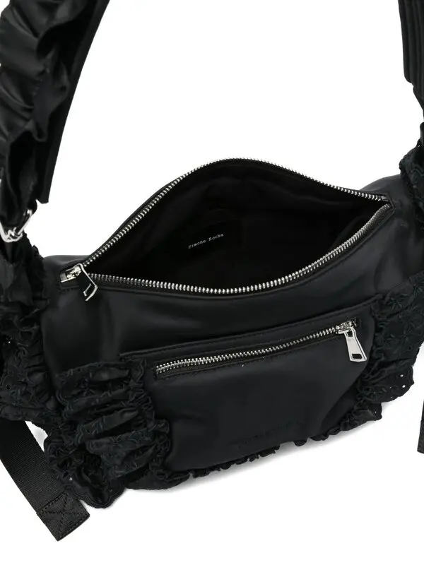 Simone Rocha Pillowcase Ruffled Shoulder Bag - Black