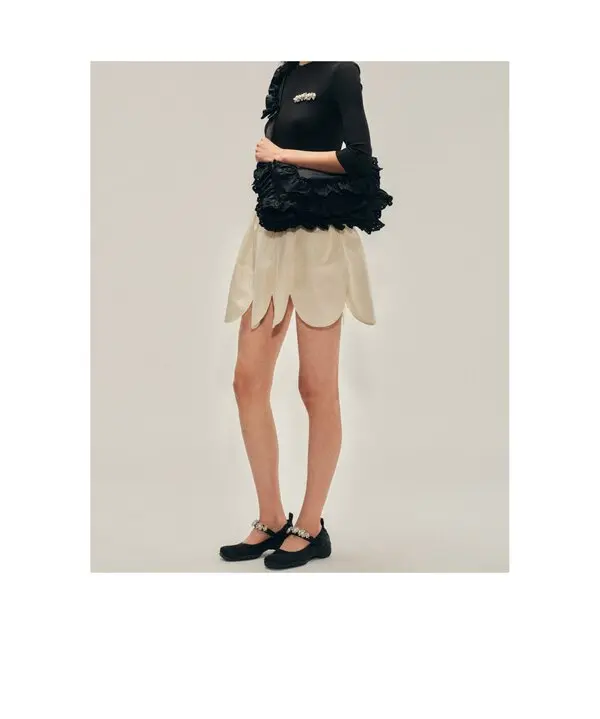 Simone Rocha Pillowcase Ruffled Shoulder Bag - Black