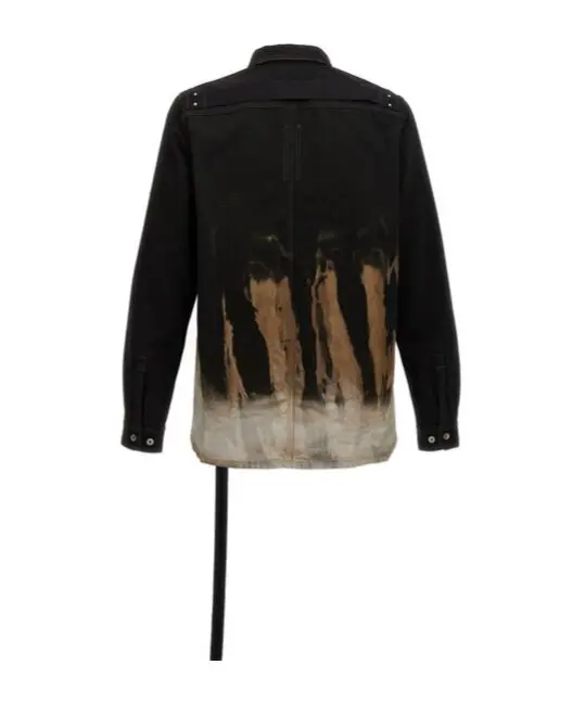 Rick Owens Tie-dye Denim Jacket - Black