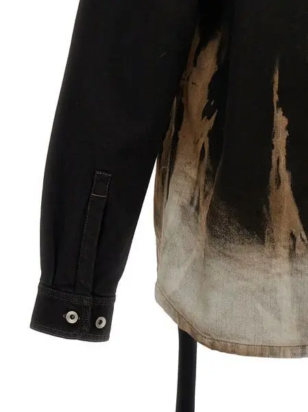 Rick Owens Tie-dye Denim Jacket - Black