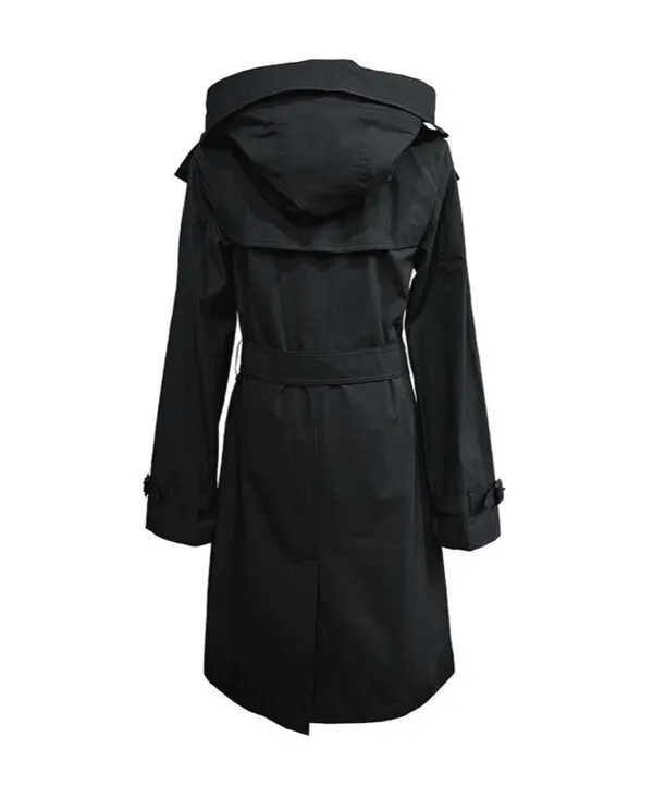 Burberry Long-sleeved Trench Coat - Black