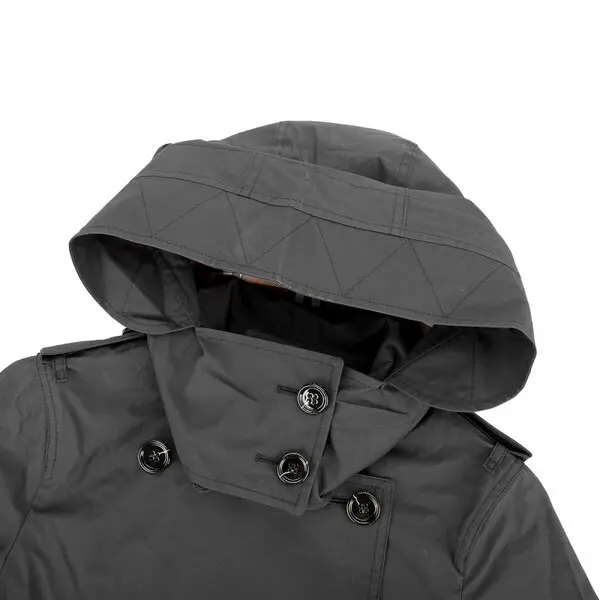 Burberry Long-sleeved Trench Coat - Black