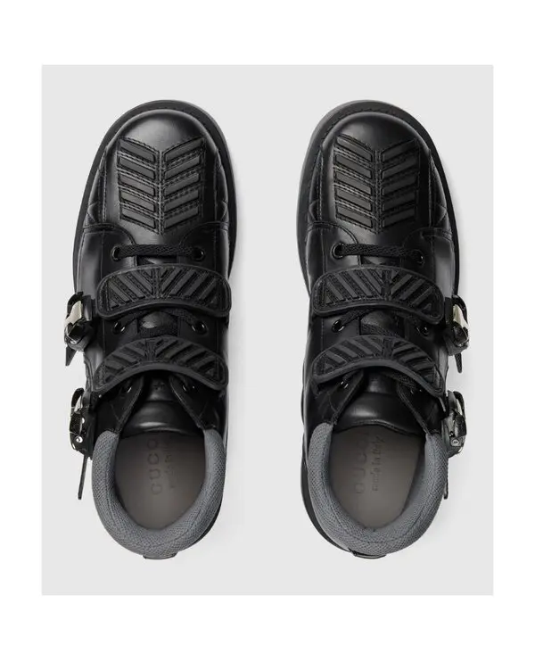 Gucci Buckled Leather Ankle Boots