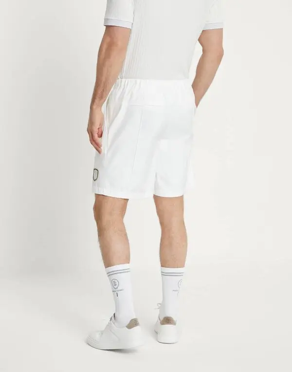 Brunello Cucinelli Tailored Knee-length Shorts With Logo Appliqu