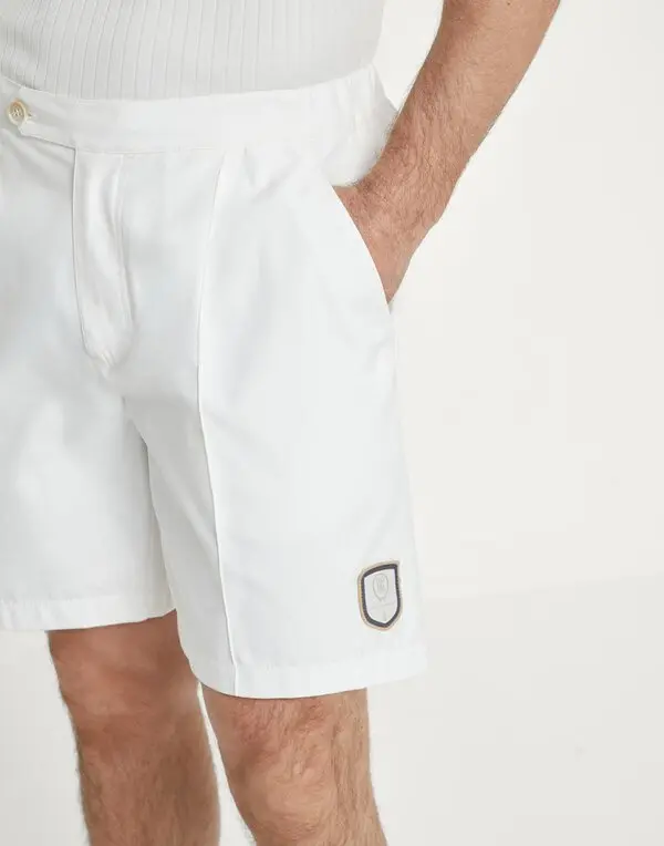 Brunello Cucinelli Tailored Knee-length Shorts With Logo Appliqu