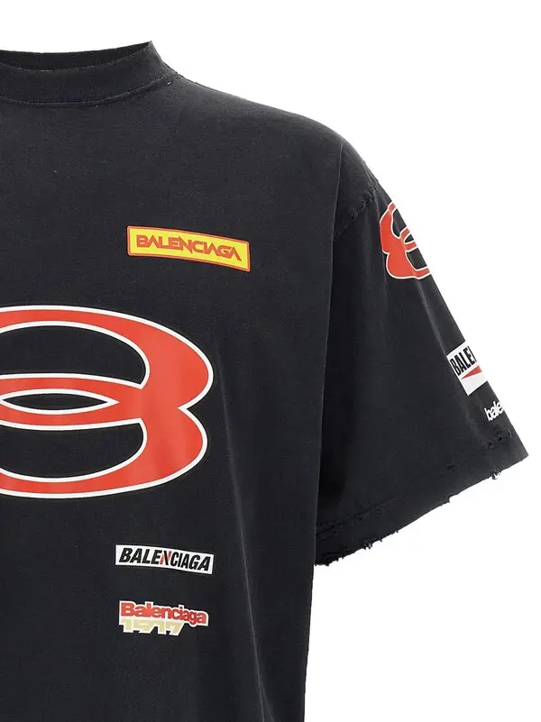 Balenciaga Logo Printed Crewneck T-shirt