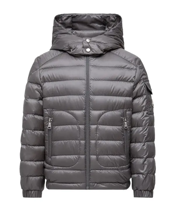 Moncler Lauros Hooded Down Jacket - Grey