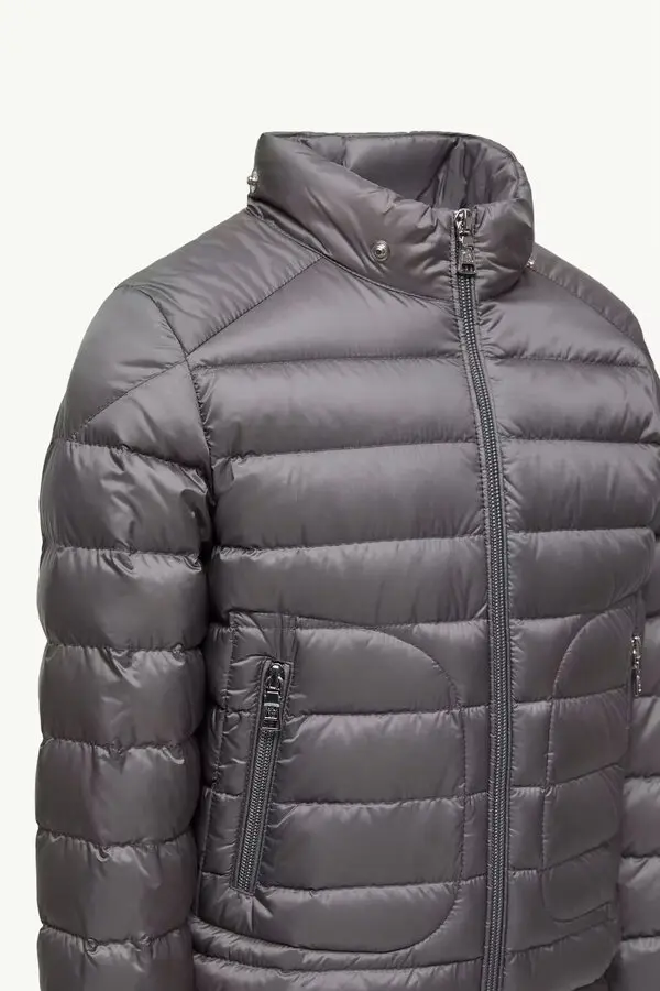 Moncler Lauros Hooded Down Jacket - Grey